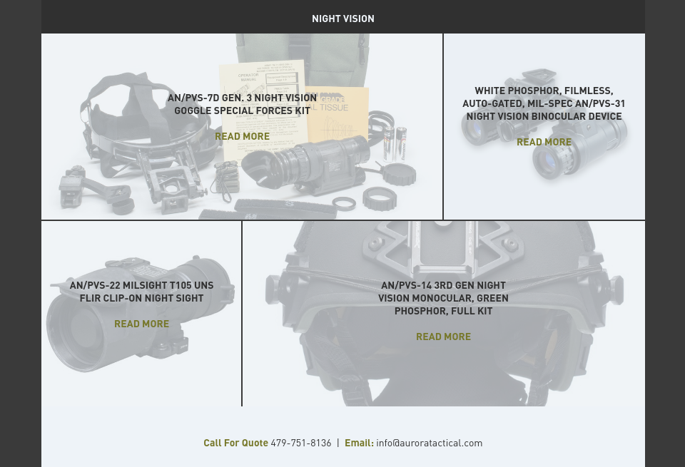 Night Vision | Product Showcase - Aurora Tactical Interactive Product ...