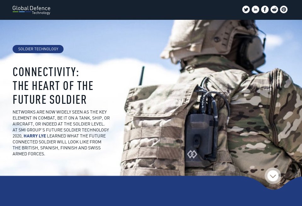 Connectivity: the heart of the future soldier - Global Defence ...