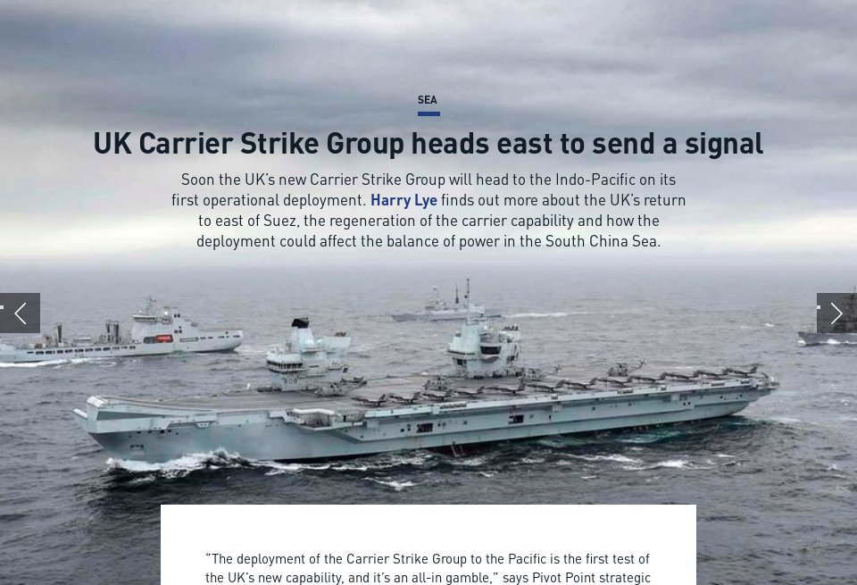 UK Carrier Strike Group heads east - Global Defence Technology | Issue ...