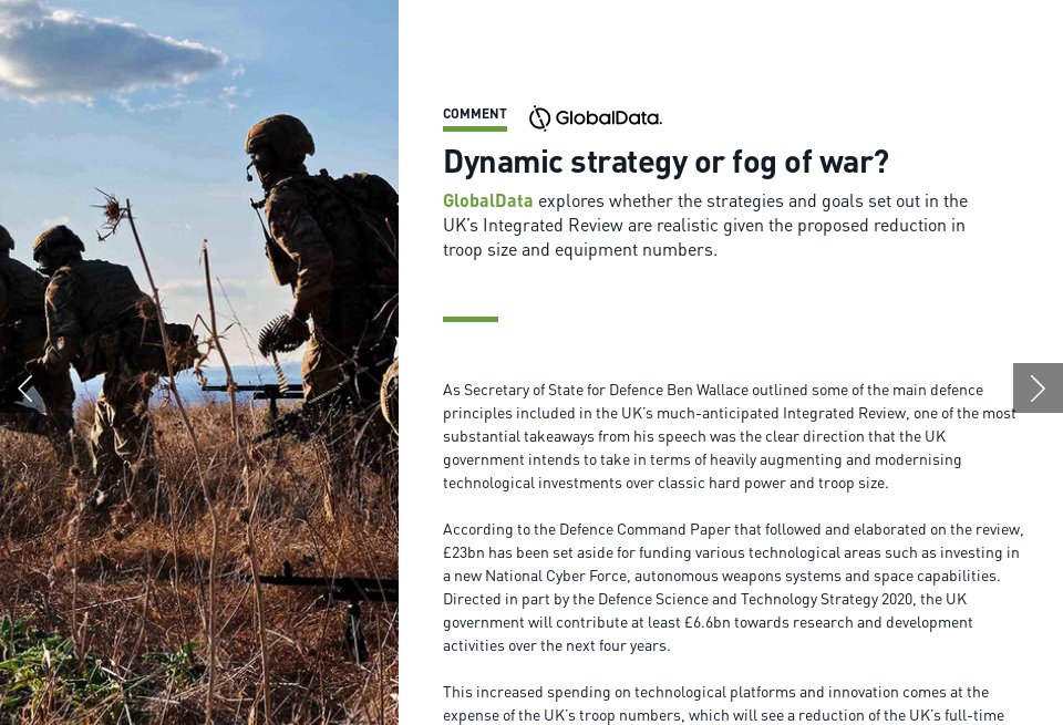 Dynamic strategy or fog of war? - Global Defence Technology | Issue 122 ...