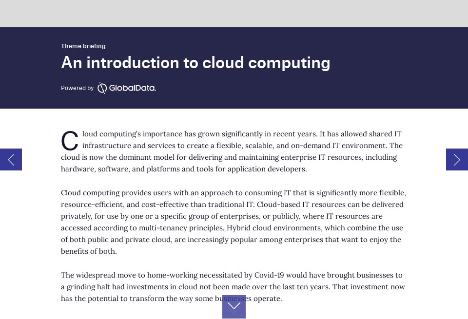 An introduction to cloud computing - Global Defence Technology | Issue ...