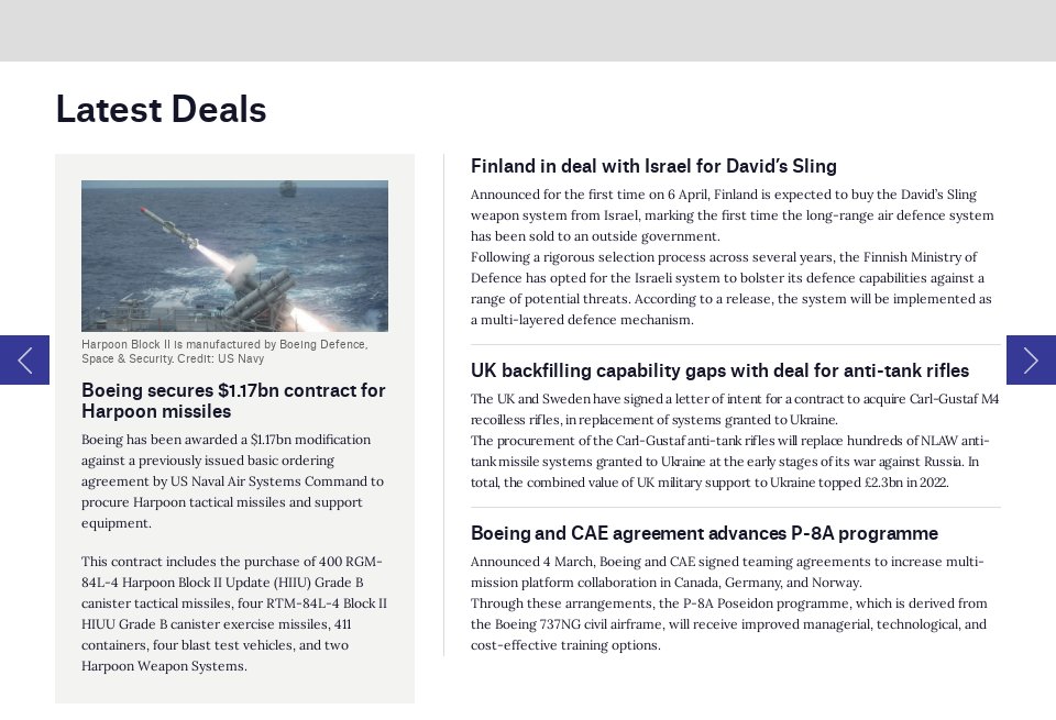 Latest Deals - Global Defence Technology | Issue 140 | April 2023