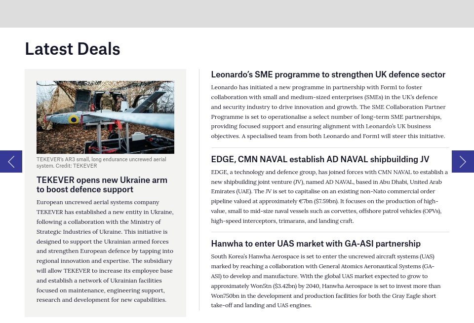 Latest Deals - Global Defence Technology | Issue 152 | April 2025