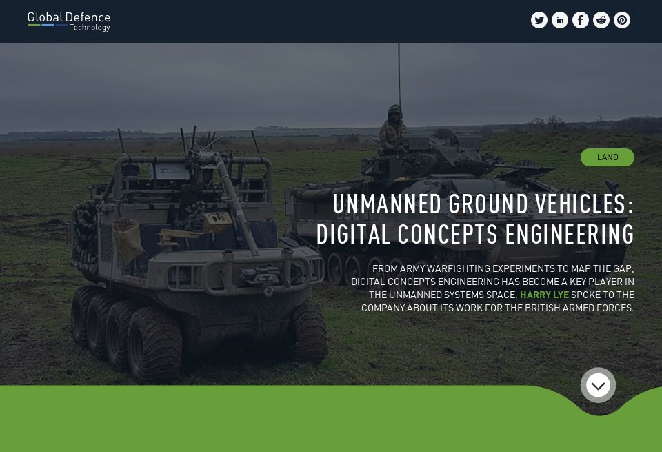 Unmanned ground vehicles: Digital Concepts Engineering - Global Defence ...