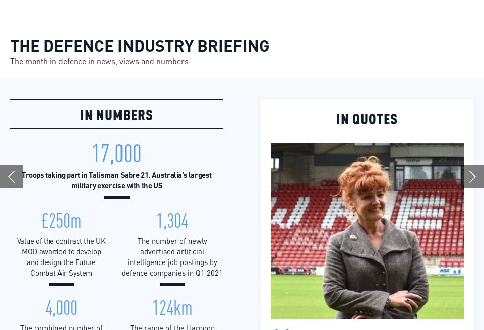The defence industry briefing - Global Defence Technology | Issue 126 ...