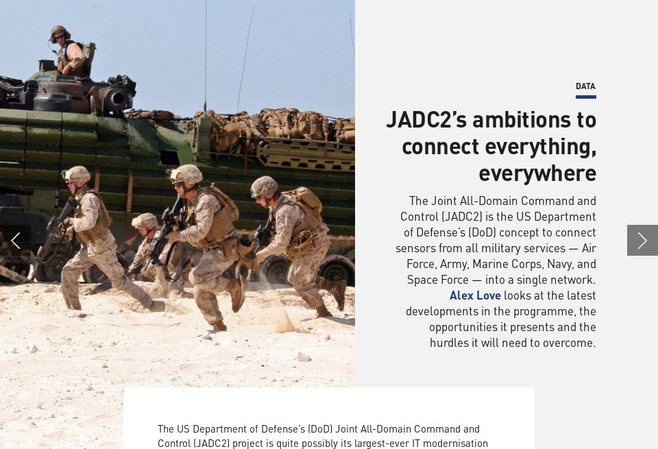 JADC2’s ambitions to connect everything, everywhere - Global Defence ...
