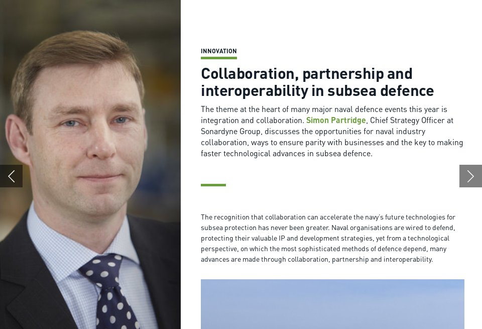 Collaboration, partnership and interoperability in subsea defence ...