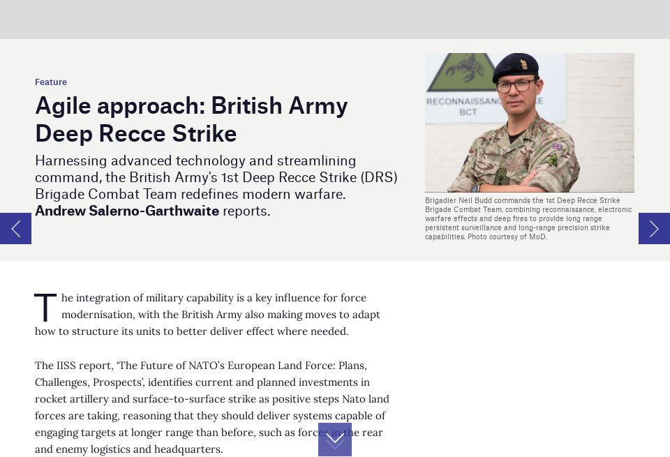 Agile approach: British Army Deep Recce Strike - Global Defence ...