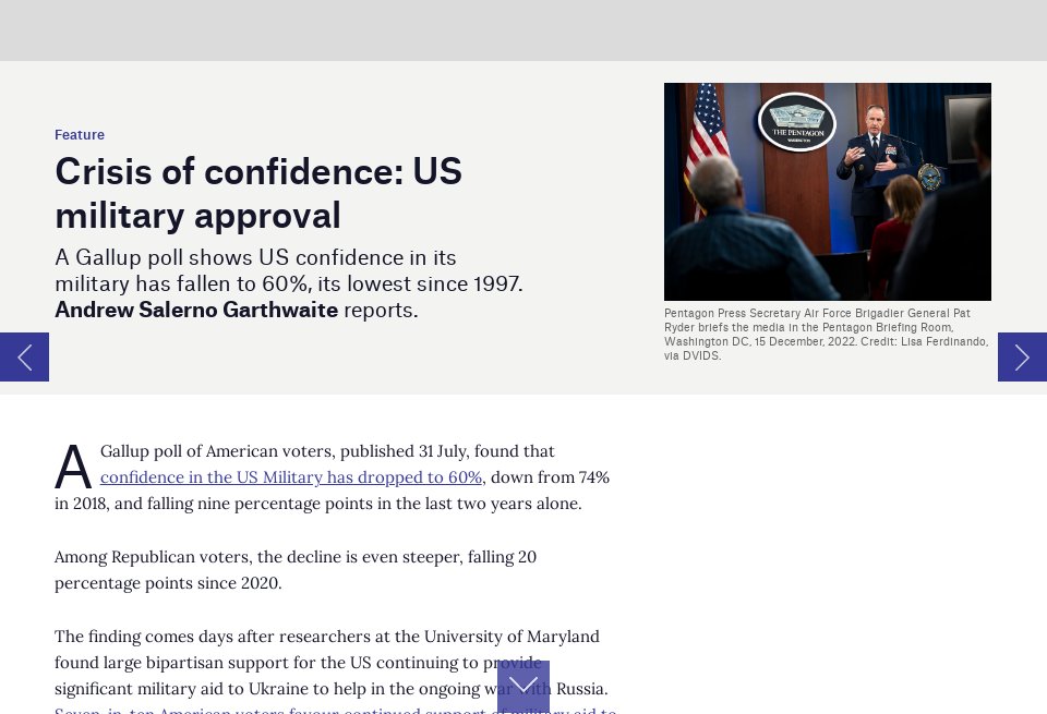 Crisis of confidence: US military approval - Global Defence Technology ...