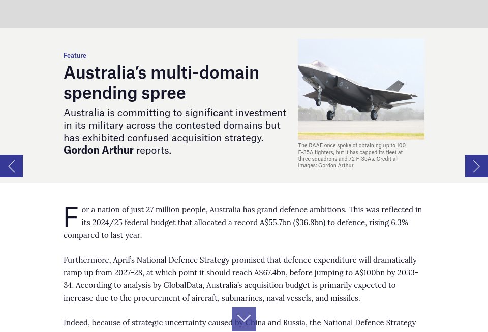 Australia’s multi-domain spending spree - Global Defence Technology ...