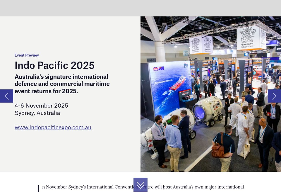 Event: Indo Pacific 2025 - Global Defence Technology | Issue 154 ...