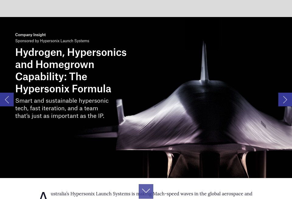 Hypersonix Launch Systems Company Insight - Global Defence Technology ...