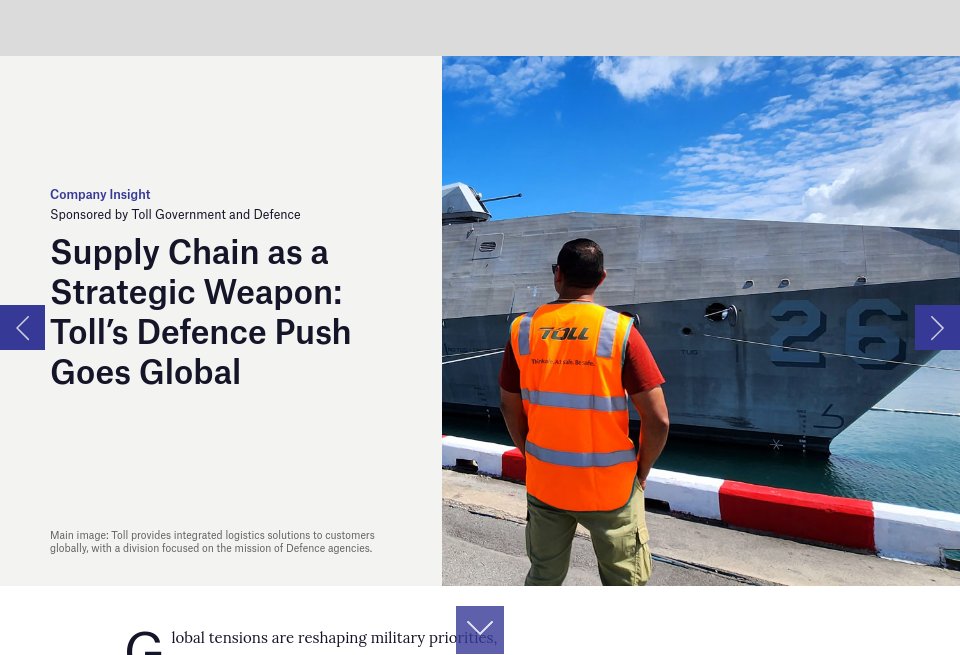 Toll Government and Defence Company Insight - Global Defence Technology ...
