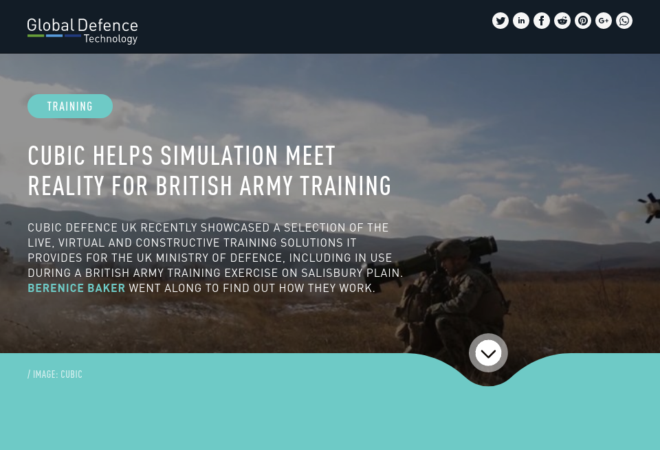 Cubic helps simulation meet reality for British Army training - Global ...