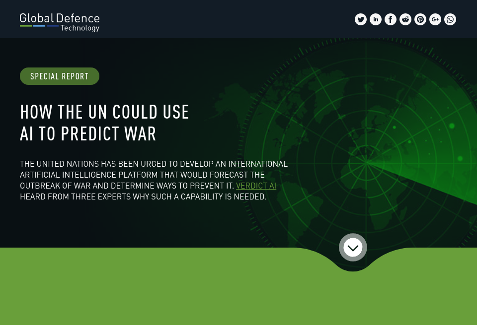 How the UN could use AI to predict war - Global Defence Technology ...