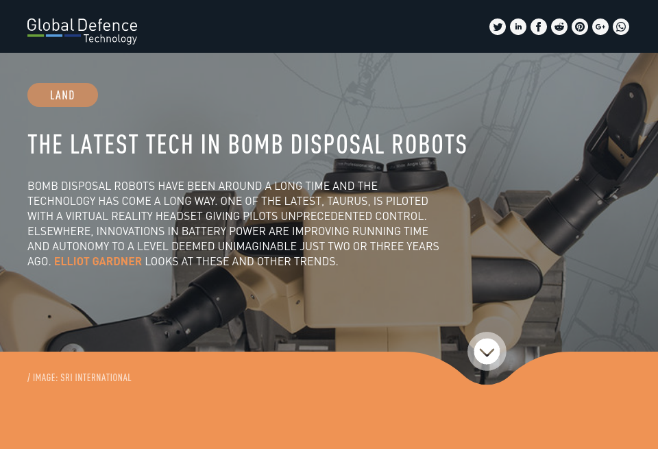 The latest tech in bomb disposal robots - Global Defence Technology ...