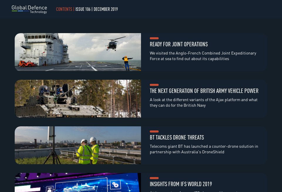 Contents - Global Defence Technology | Issue 106 | December 2019