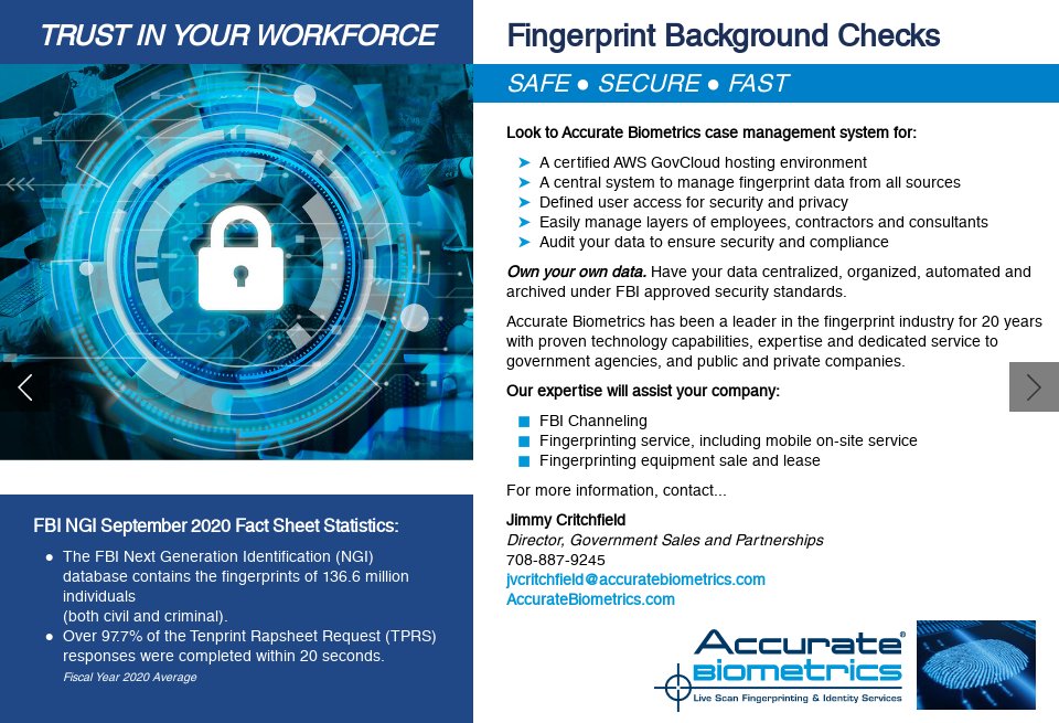 Accurate Biometrics - Global Defence Technology | Issue 118 | December 2020