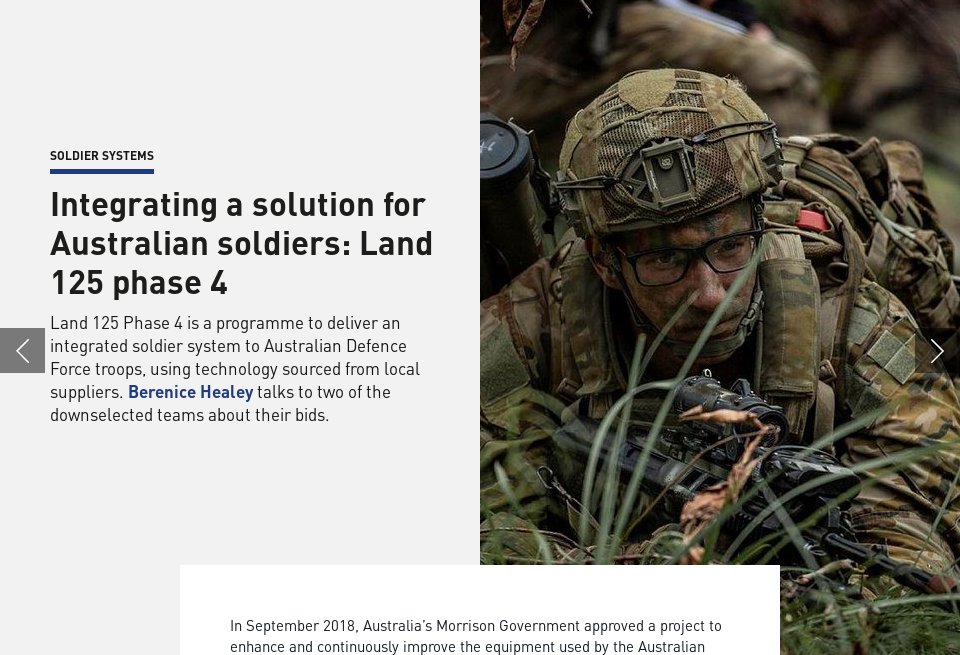 Australia's Land 125 phase 4 - Global Defence Technology | Issue 130 ...