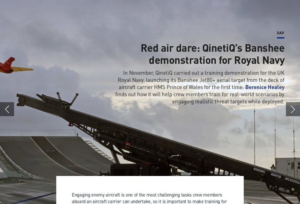 QinetiQ Banshee Jet80+ aerial target demonstration - Global Defence ...