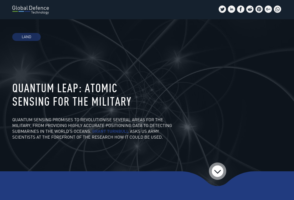 Quantum leap: atomic sensing for the military - Global Defence ...