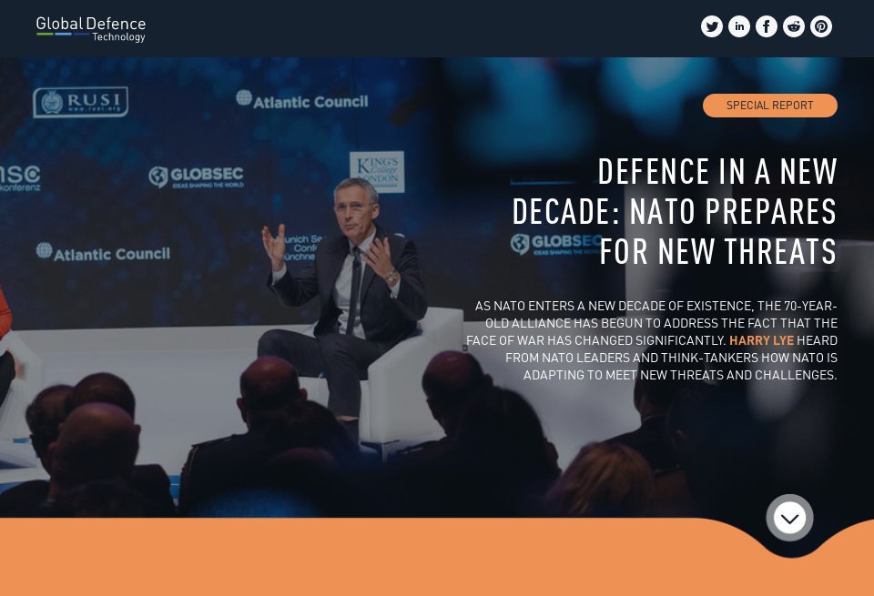 Defence in a new decade: NATO prepares for new threats - Global Defence ...