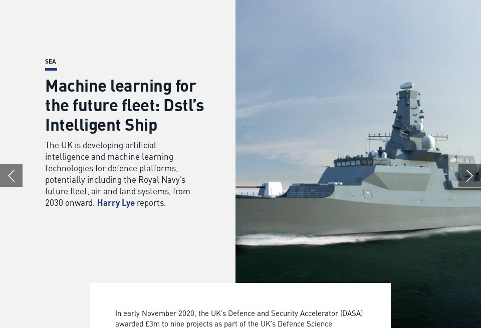 Machine learning: Dstl’s Intelligent Ship - Global Defence Technology ...