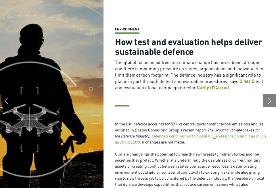 Sustainable T&E - Global Defence Technology | Issue 132 | February 2022