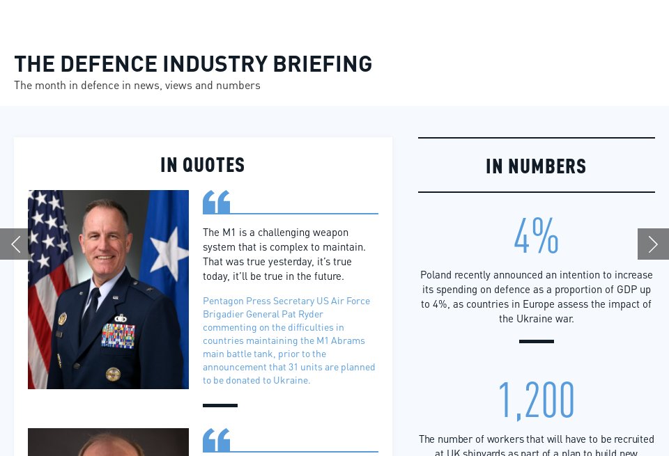 The defence industry briefing - Global Defence Technology | Issue 139 ...
