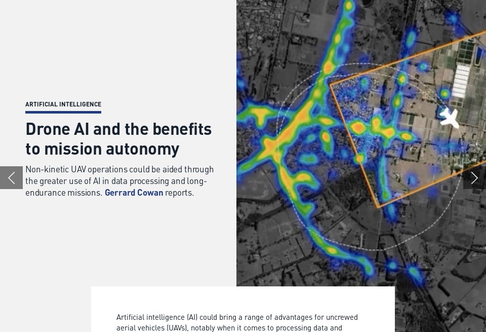 Drone AI and the benefits to mission autonomy - Global Defence ...