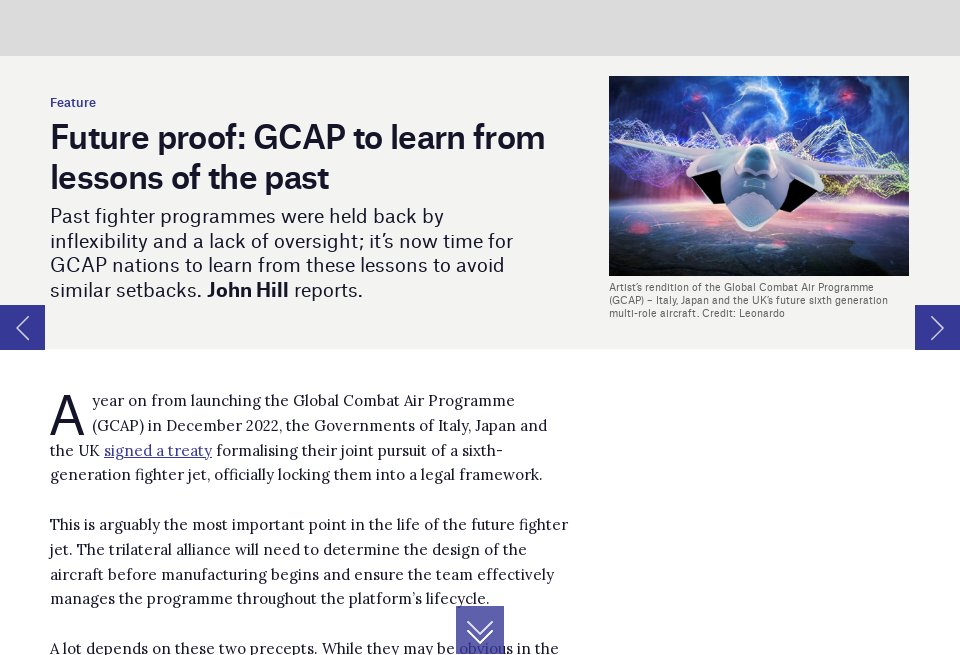 Future proof: GCAP to learn from lessons of the past - Global Defence ...