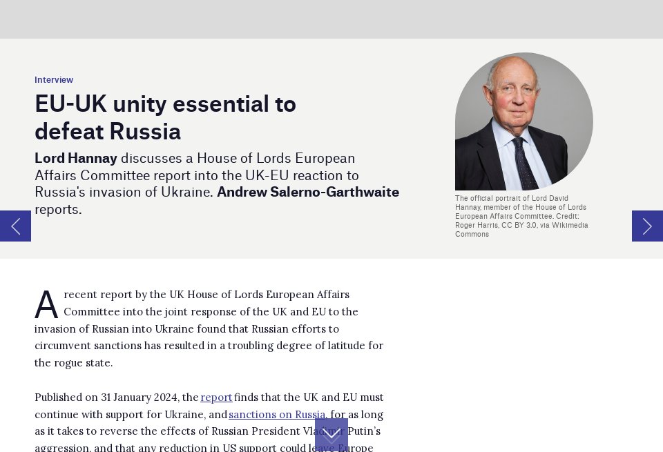 EU-UK unity essential to defeat Russia - Global Defence Technology | Issue 145 | February 2024