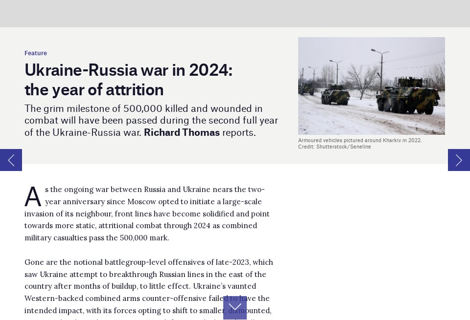 Ukraine-Russia war in 2024: the year of attrition - Global Defence ...