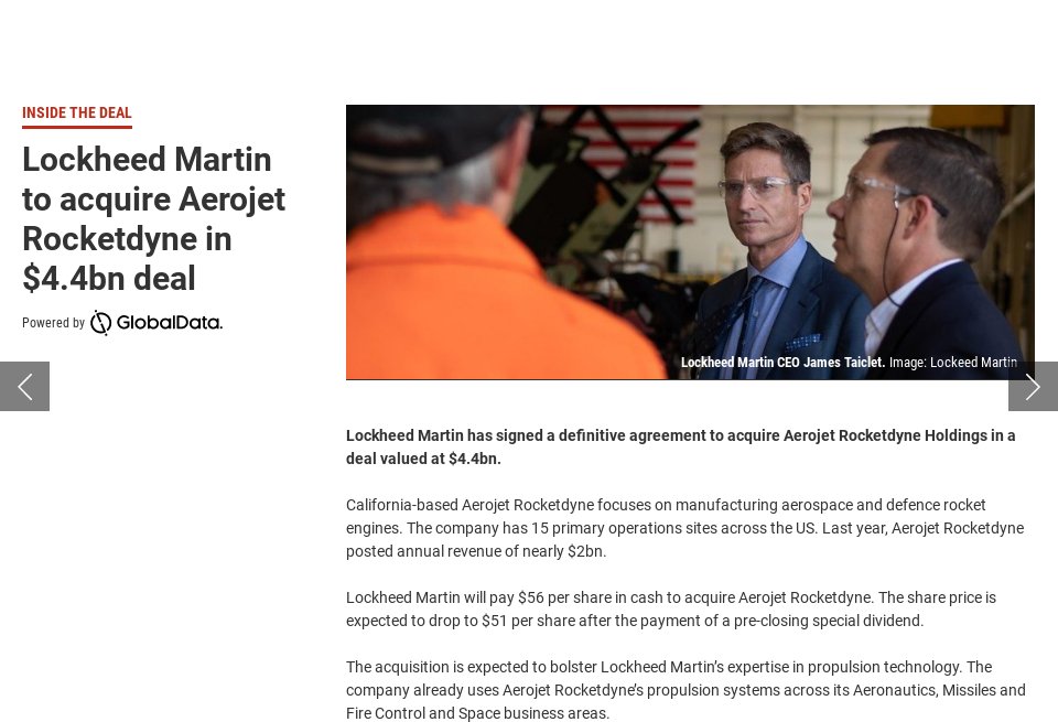 The defence industry key list - Global Defence Technology | Issue 119 ...