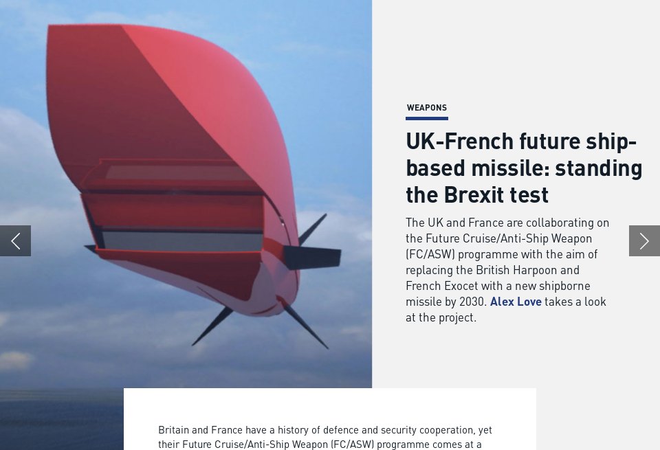 UK-French future ship-based missile: standing the Brexit test - Global ...