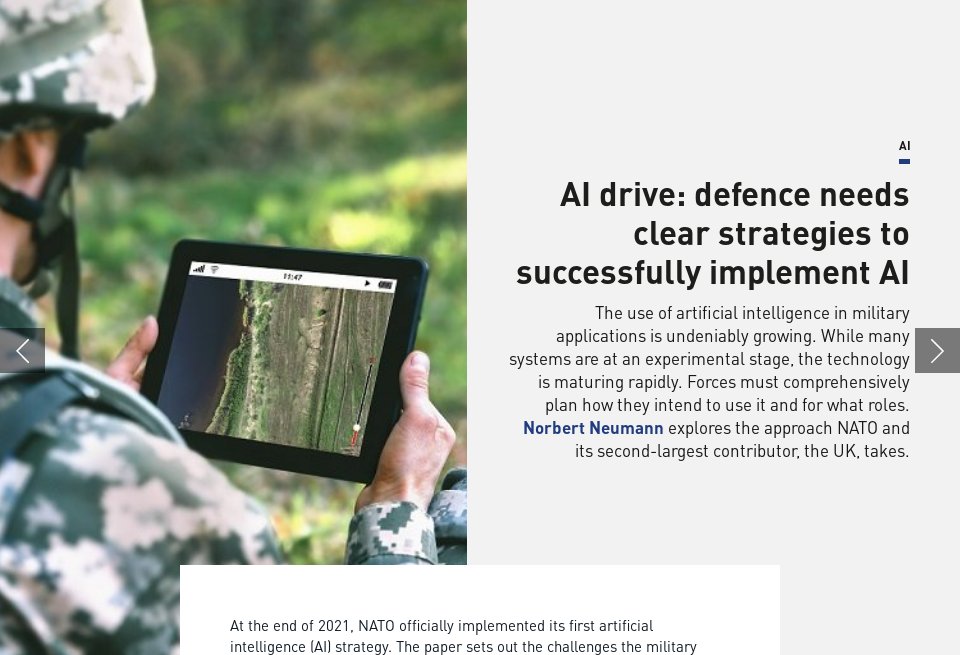 Defence AI strategies - Global Defence Technology | Issue 131 | January ...