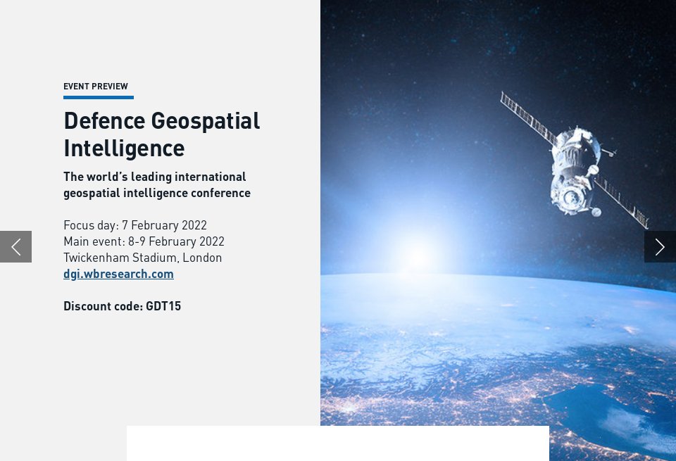 Event: Defence Geospatial Intelligence - Global Defence Technology ...