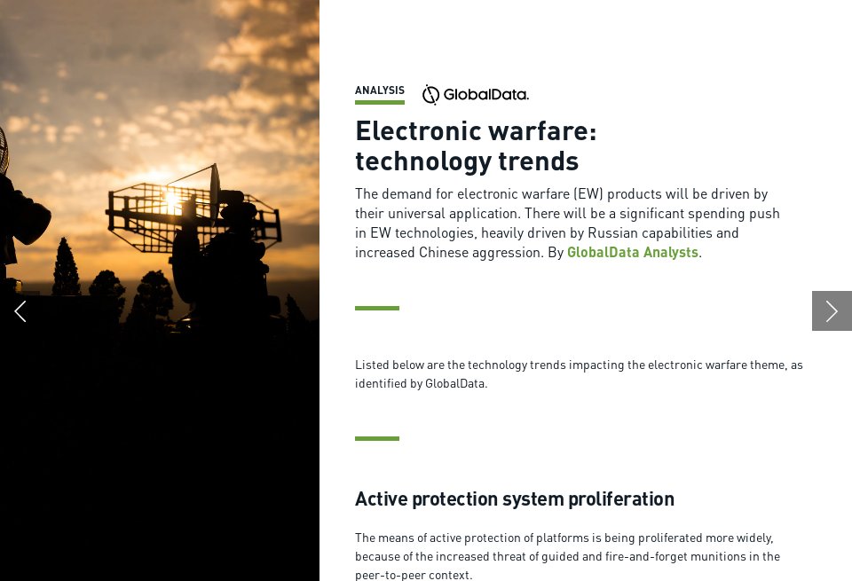 EW technology trends - Global Defence Technology | Issue 131 | January 2022