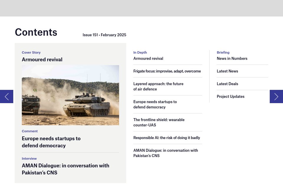 Contents - Global Defence Technology | Issue 151 | January 2025