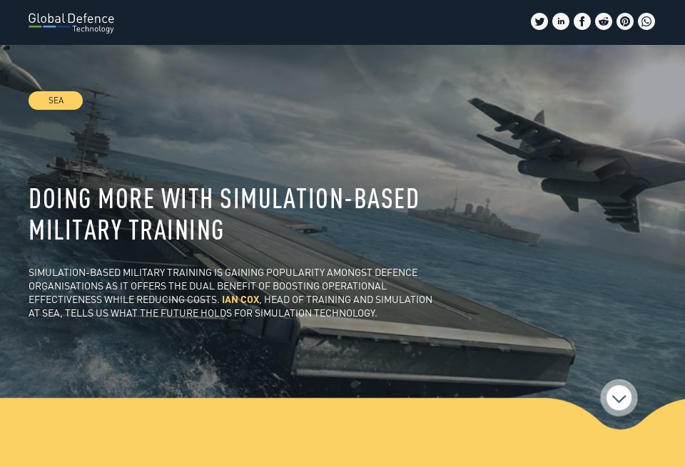 Doing more with simulation-based military training - Global Defence Technology | Issue 101 ...