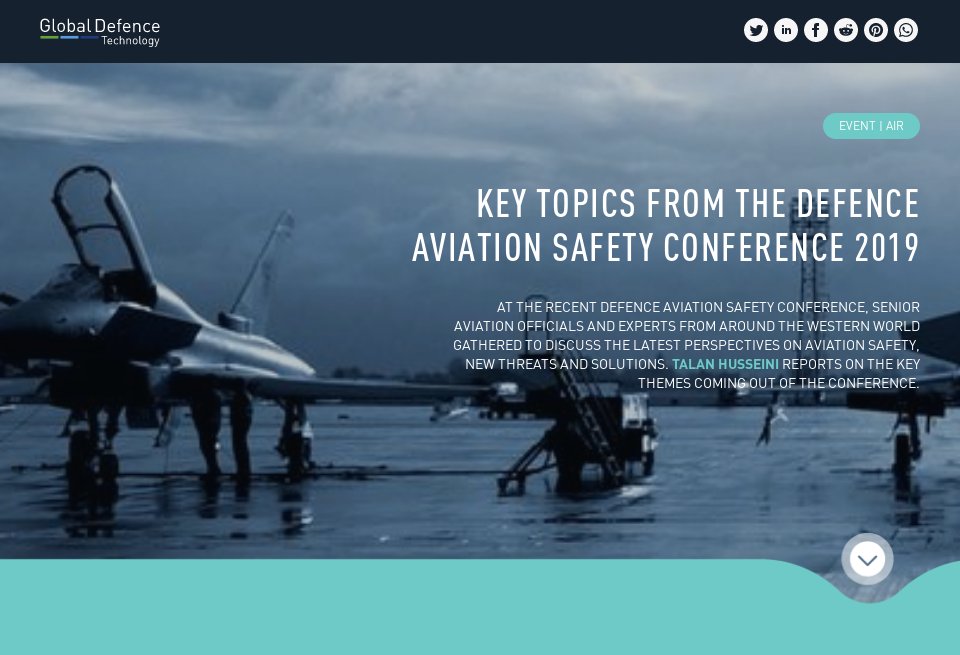 Key topics from the Defence Aviation Safety Conference 2019 - Global ...