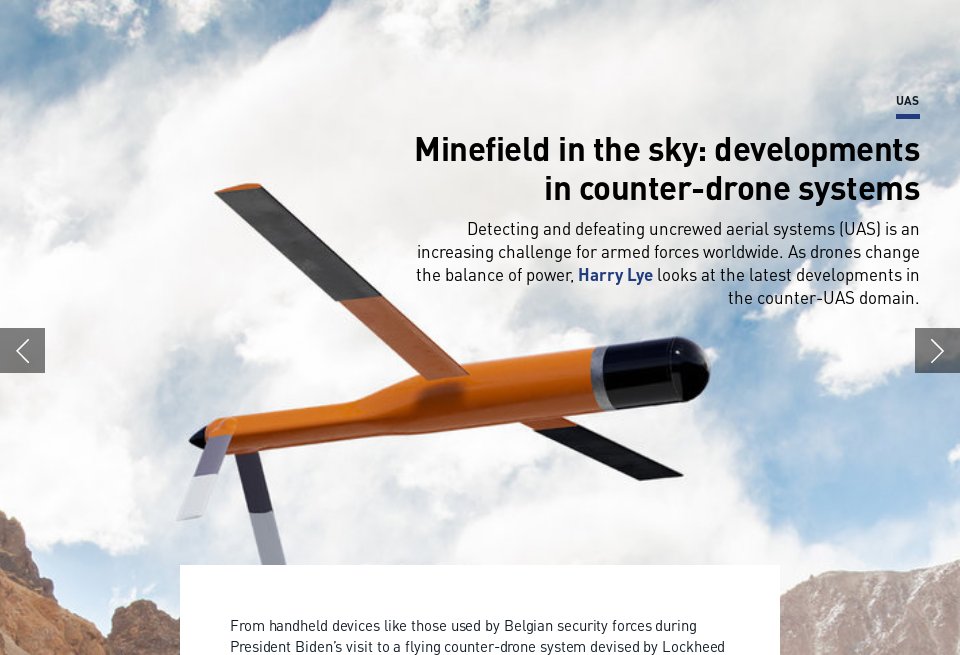 Developments in counter-drone systems - Global Defence Technology ...