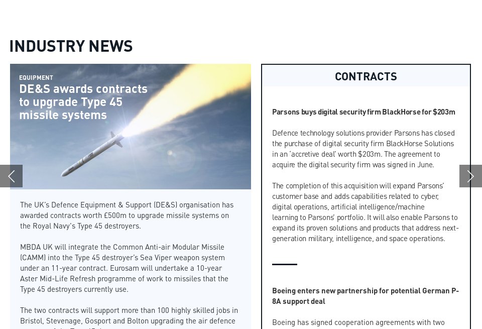 Industry news - Global Defence Technology | Issue 125 | July 2021