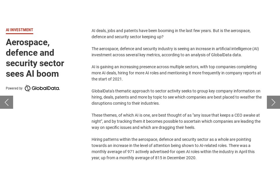 Inside investment - AI - Global Defence Technology | Issue 125 | July 2021