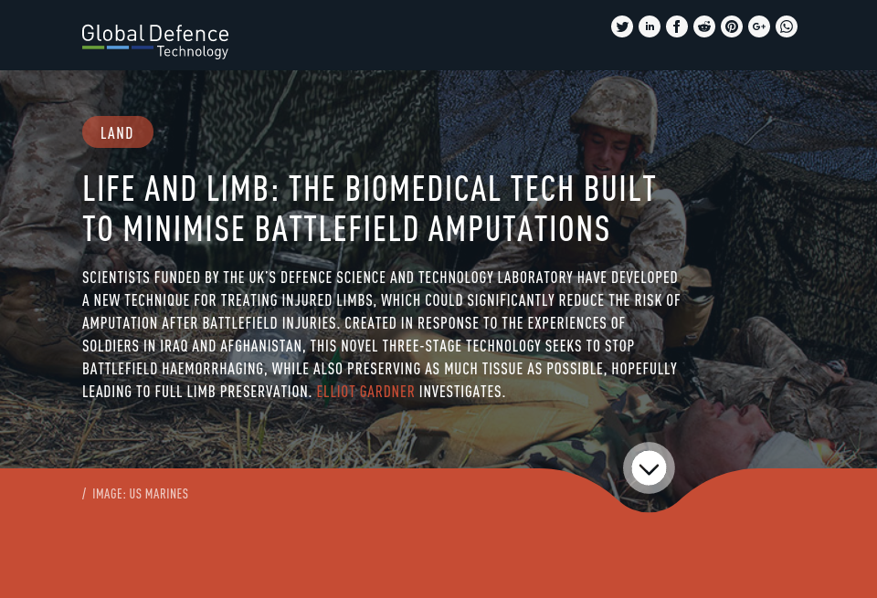 Life and limb: the biomedical tech built to minimise battlefield ...
