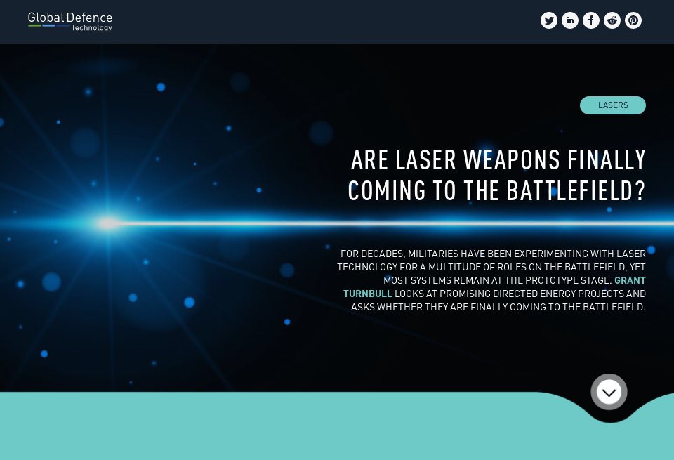 Are laser weapons coming to the battlefield? - Global Defence ...