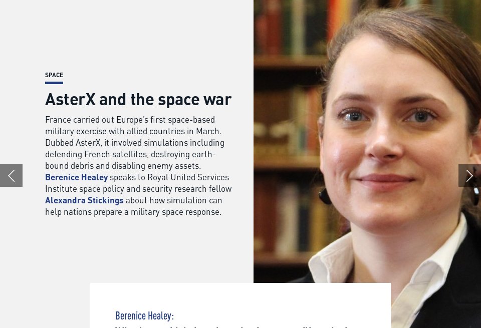 AsterX space military exercise - Global Defence Technology | Issue 124 ...