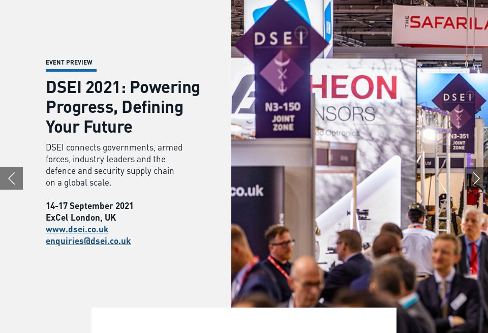 DSEI 2021: Powering Progress, Defining Your Future - Global Defence ...