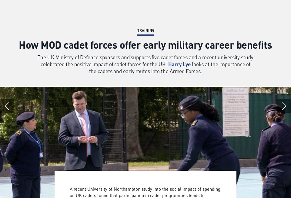 How MOD cadet forces offer early military career benefits - Global ...