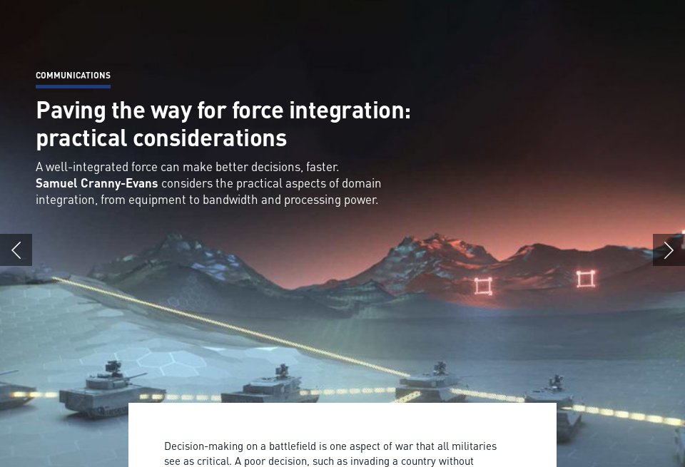The practical side of force integration - Global Defence Technology ...